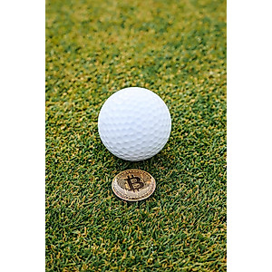 HODL 21 Bitcoin Golf Divot Repair Tool, All-Metal Golf Accessories - 3- in-1 Golf Multitool (Divot Tool, Ball Marker, Club Holder) | Foldable with with Pop-up Button & Magnetic Ball Marker