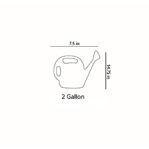 The HC Companies 2 Gallon Standard Watering Can, Green