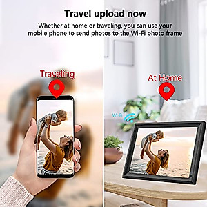 YENOCK 64GB FRAMEO 15.6 inch WiFi Digital Picture Frame 1920x1080 FHD Large Smart Digital Photo Frame IPS Touch Screen Auto-Rotate Wall Mountable Motion Sensor Share Photos/Videos Instantly via APP