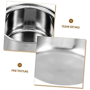 Ciieeo Small Hot Pot Liner Stainless Steel Cookware Rice Maker Pan Nonstick Cookware Rice Inner Tank Rice Cooker Pressure Pot Rice Cooking Pan Induction Hops Individual