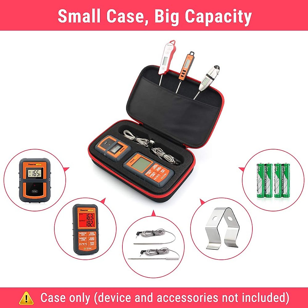 ThermoPro TP20 Wireless Meat Thermometer +ThermoPro TP99 Hard Carrying Case Storage