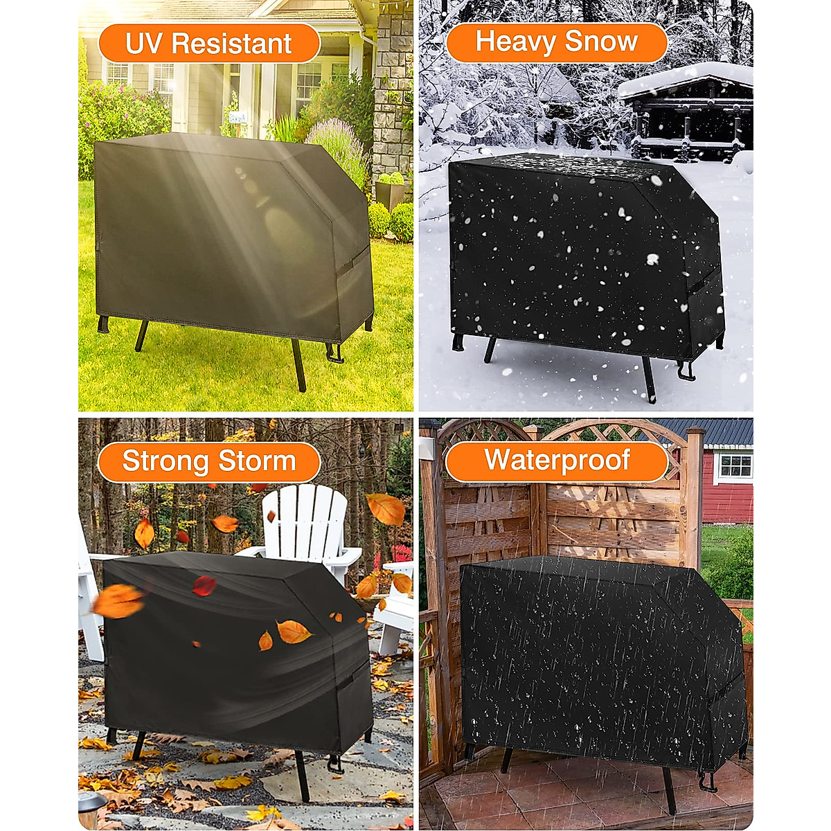 Homenote Griddle Cover for Blackstone 22 inch 17 inch with Hood and Stand, Grill Cover Waterproof Windproof Weather Resistant for Outdoor, BBQ, Grilling, Camping