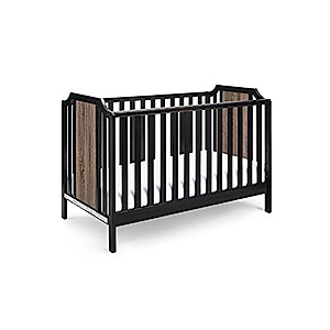Suite Bebe Brees Convertible Island Crib in Black & Vintage Walnut