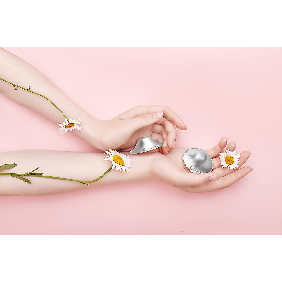 The Original Silver Nursing Cups 925 Silver - Silver Nursing Cover Nipple Shields for Nursing Newborn Essentials Must Haves Soothe and Protect