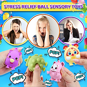 107Pcs Party Favors for Kids, Fidget Toy Pack Stocking Stuffers Birthday Gift Toys, Carnival Reward Classroom Prizes ,Treasure Box Toys Goodie Bag Stuffers Pinata Fillers for Kids 8-12