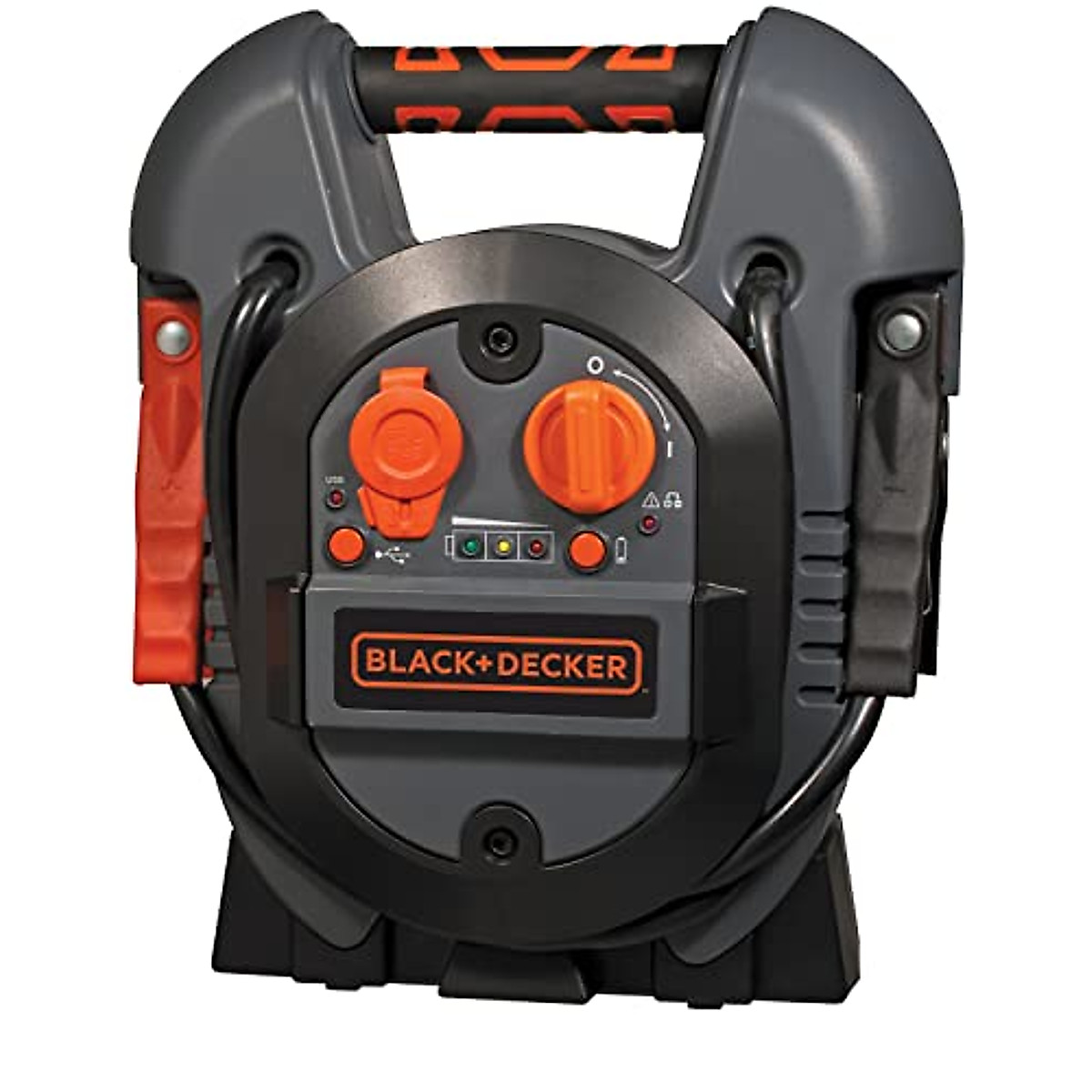 BLACK+DECKER J312B Power Station Jump Starter 700 Peak Amp Battery Booster, USB Port, Battery Clamps , 9.5"D x 5.1"W x 11"H