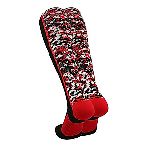 TCK Digital Camo OTC Socks (Black/Red, Medium)