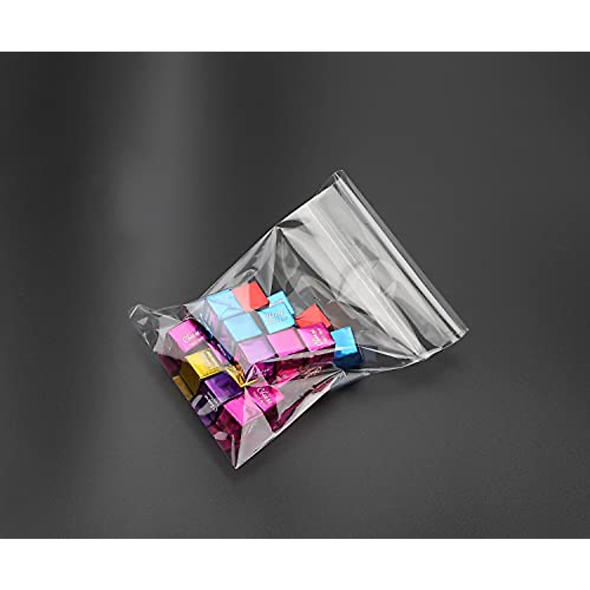 SOMIOCO 100 pcs Clear 4" x 6"(10 x 15cm) Self Seal Cello Cellophane Bags Resealable Poly Bags 2.8 mils for Cookie, Candy, Gift Bakery, Prints, Photos, Cards & Envelopes, Party Decorative