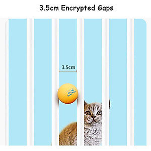Pet Safety Gate Extra Tall 120cm Pet Gate For Dogs and Cats, Baby Safety Gate for Doorways/Stairs/Hallways, White Metal Encrypted Barrier Indoor Safety Gates for Children & Pets, Fits 66-130cm Wide Pe