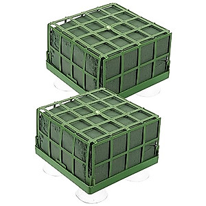 Abaodam 8 Pcs Flower Sucker Large Flower Cage Holder Flower Arrangement Foams Floral Decor Floral Foams Tray Flower Foam Cage Floral Foam Sausage Wedding Décor Sticker Flowers Plastic