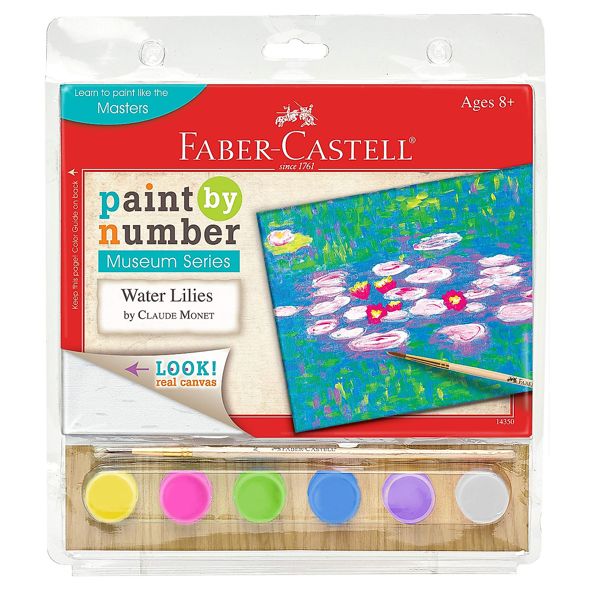 Faber-Castell Museum Series Paint by Numbers - Claude Monet Water Lilies - Number Painting for Kids and Adult Beginners, 1 Count (Pack of 1)