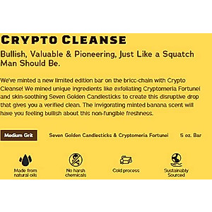 Dr. Squatch All Natural Bar Soap for Men with Medium Grit, Crypto Cleanse