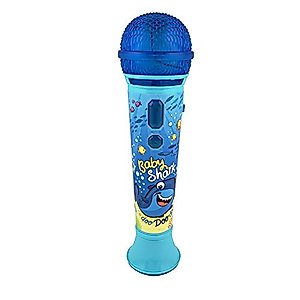 Baby Shark Singalong Microphone for Kids, Toy Microphone with Built-in Music and Flashing Lights, Baby Shark Toy For Kids Aged 3 and Up