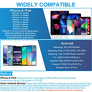 CZhiyang 2 Wireless Lavalier Microphone for Android iPhone iPad, 2.4G Wireless Microphone for Android with 30Hours Charging Case for TikTok YouTube Interview Vlog, Plug-Play,Noise Reduction