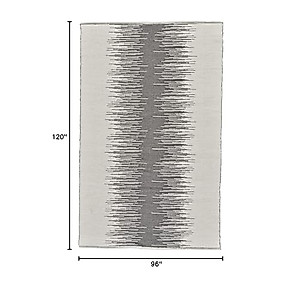 Feizy Rugs - Bashia Flatweave Wool Area Rug - Ivory/Gray - 8ft x 10ft