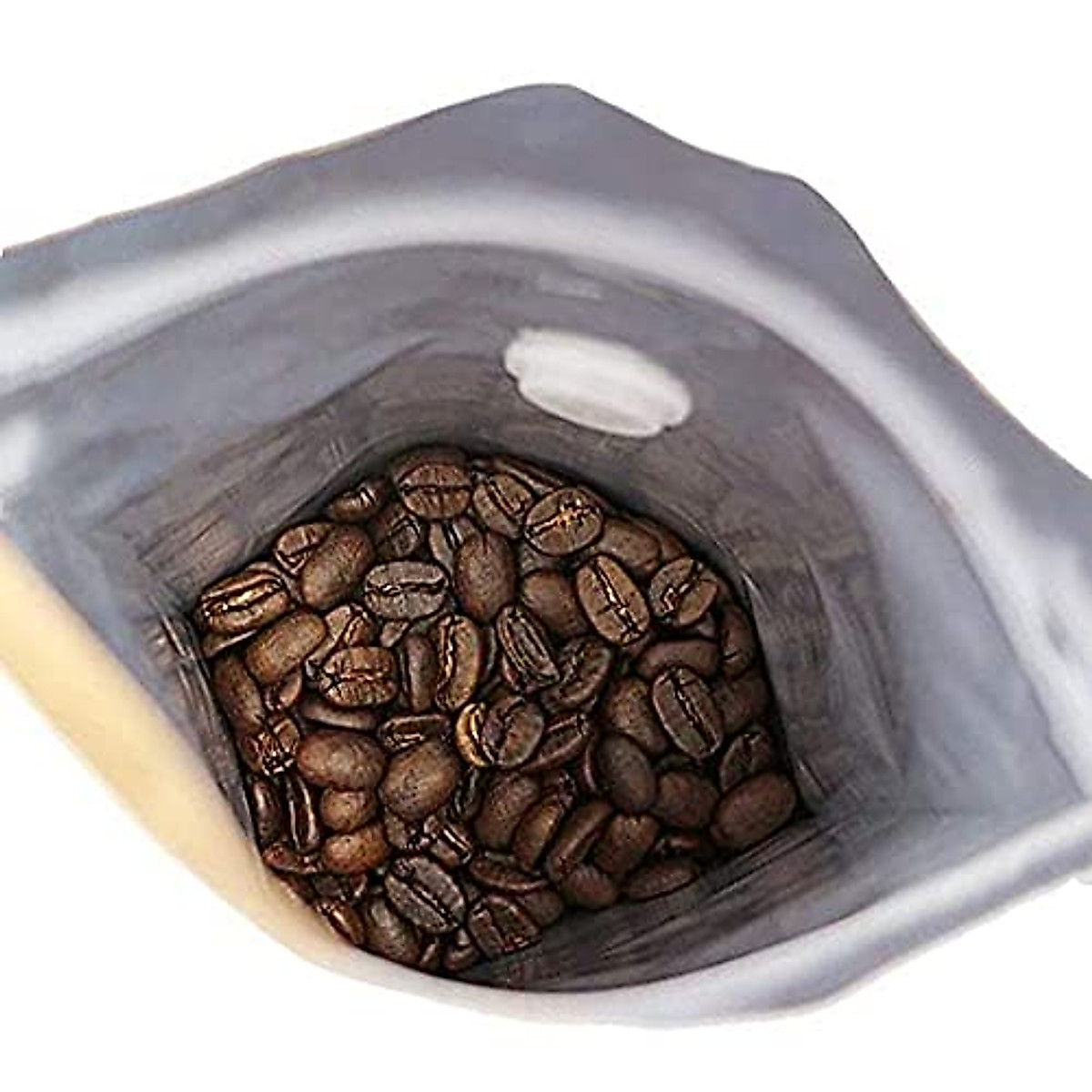 250g 8oz Kraft Stand Up Pouches,Zip Lock Stand Up Bags,Kraft Paper Stand up Zipper Pouches Coffee Bags Coffee Pouches with Valve Reusable (Pack of25)