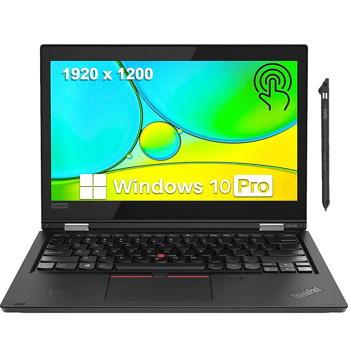 Lenovo ThinkPad L380 Yoga Laptop 2 in 1 Touchscreen 13.3" FHD Tablet, Core i7-8550U, 16GB RAM, 512GB SSD, BacklitLkey, Fingerprint Reader, HDMI Windows 10 Pro (Renewed)