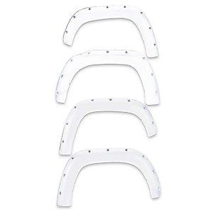 EGR 791694-GAZ Bolt-on Look Fender Flare Full Set Truck Accessories, Factory Summit White Color Match, Compatible with Select Chevrolet Silverado Models