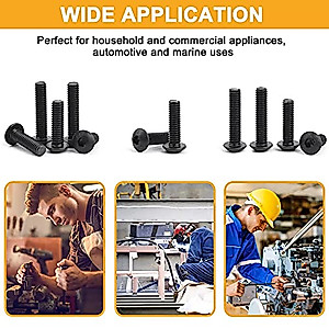 VIGRUE 900PCS M2 M3 M4 Hex Button Head Socket Cap Screws Bolts Nuts Washers Assortment Kit Alloy Steel with Allen Wrench