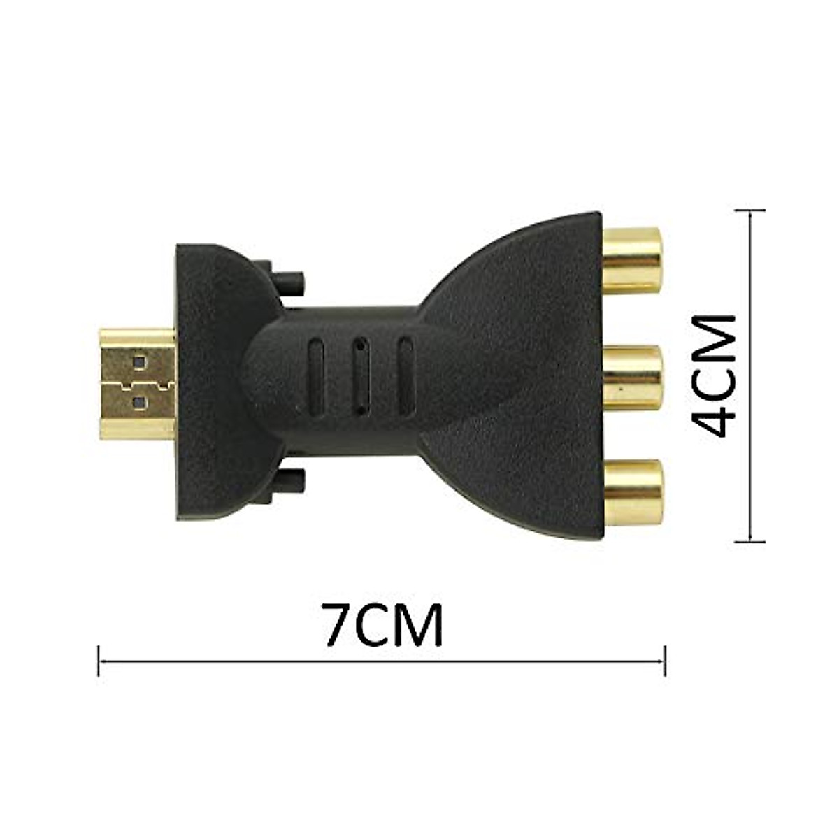 YAODHAOD HDMI to 3 RCA Adapter, HDMI-AV Adapter, AV Video Audio Converter Adapter (Red, White, Yellow) (Regular Version)