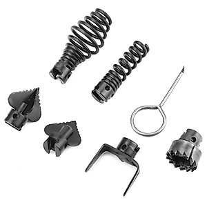 Watris Veiyi Drain Cleaner Combination Cutter Head Set, 7 PCS 16mm Manganese Steel Pipe Dredge Cutter Heads for Pipeline Dredging Machine
