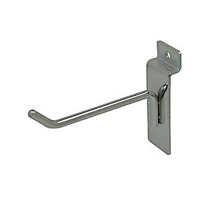 4" Chrome Slat Wall Hooks (Box of 96)