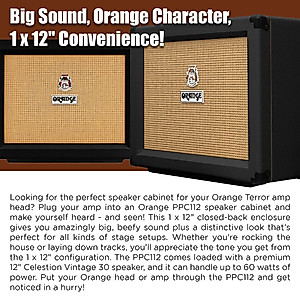 Orange 1x12 Cabinet Celestion V30 16 Ohm Black