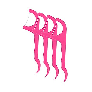 DentAdvance Mint Dental Floss Picks - Easy Reach Back Teeth | Tooth Flossers |Pink, Mint Flavored, 70 ct, w/ Travel Case