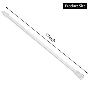 17 Inches Long 2 Pieces Blind Wand Vertical Blinds Replacement Parts, Clear Blind Rod with Hook and Grip, Plastic Blind Opener Long Window Blind Stick Tilt Rod