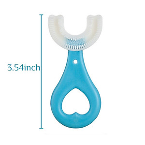 CROOT 2 PCS U-Shaped Toothbrush for Kids, U Shape Portable Toddler Silicone Toothbrush,Infant and Children Toothbrush with U-Shaped Brush Head,Extra Soft and Healthy Silicone Toothbrush (2-6 Age)