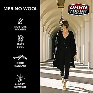 Darn Tough Women's Solid Basic Crew Lightweight Sock (Style 6012) - Charcoal, Medium