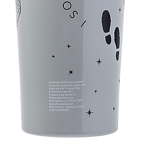 Silver Buffalo Harry Potter Marauder's Map Solemnly Swear Mischief Managed Double Walled Stainless Steel Tumbler With Straw, 22 Ounces