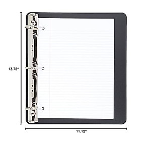 Mead 1-1/2Inch Zipper Binder, 3 Ring Binder, Heavy Duty, PRO Platinum, Gray/Black (72862)
