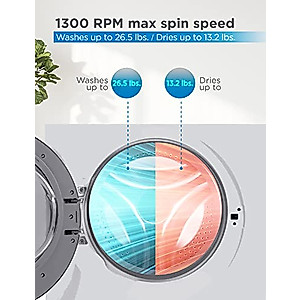 BLACK+DECKER Washer and Dryer Combo, 2.7 Cu. Ft. All In One Washer and Dryer with LED Display & 16 Cycles