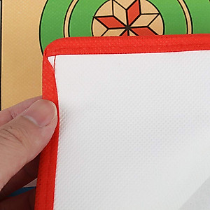 Ludo Board Game Set, 23.6 x 17.7inch Non-Woven Fabric Foldable Snakes and Ladders Ludo Game Set for Home Travel Entertainment