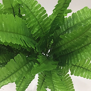 Artfen Artificial Plants 2pcs Persian Leaves Artificial Shrubs Leaves Faux Shrubs Simulation Greenery Bushes Artificial Flower Home Garden Office Verandah Wedding Decor 17 inch high