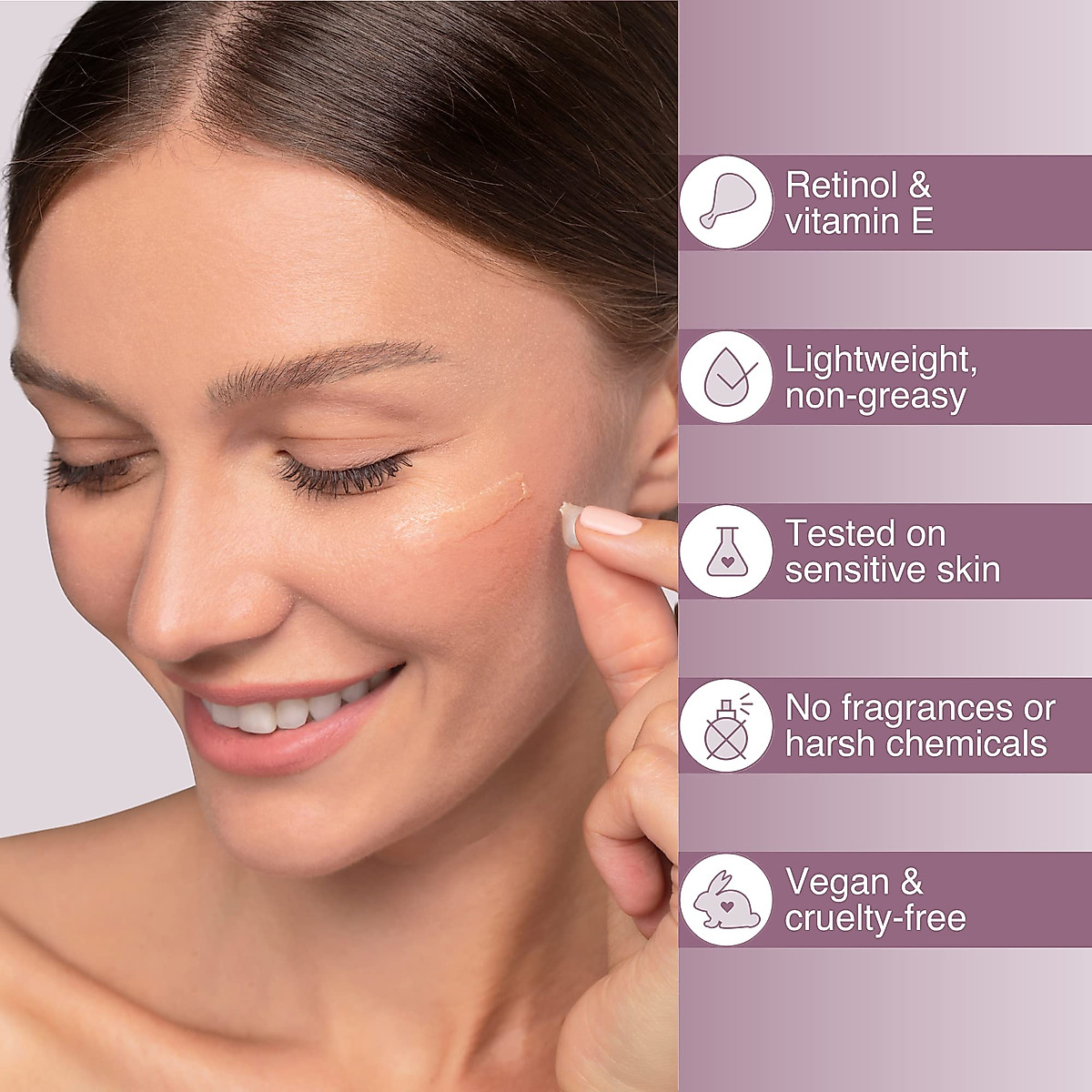 Dermlove Night Renewal Retinol and Vitamin E Face Serum Capsules. Helps prevent accelerated skin aging and visibly reduces fine lines and wrinkles. Tested on sensitive skin. 60 capsules.