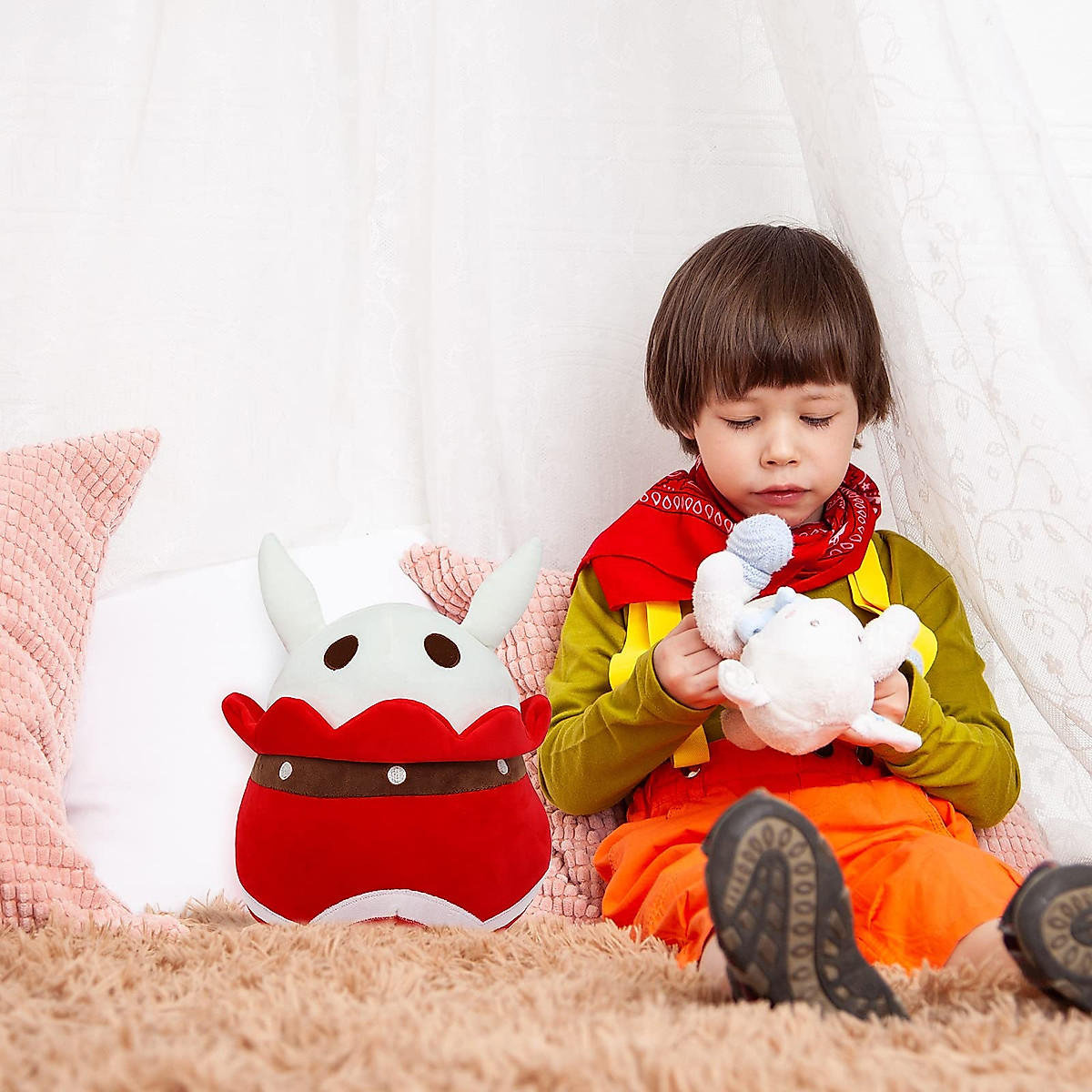 Qleewei 11.8 Inches Plush Bouncing Bomb Ball Stuffed Plushie Toy Game Bombs Plushies Doll Pillow for Cosplay Props Fans