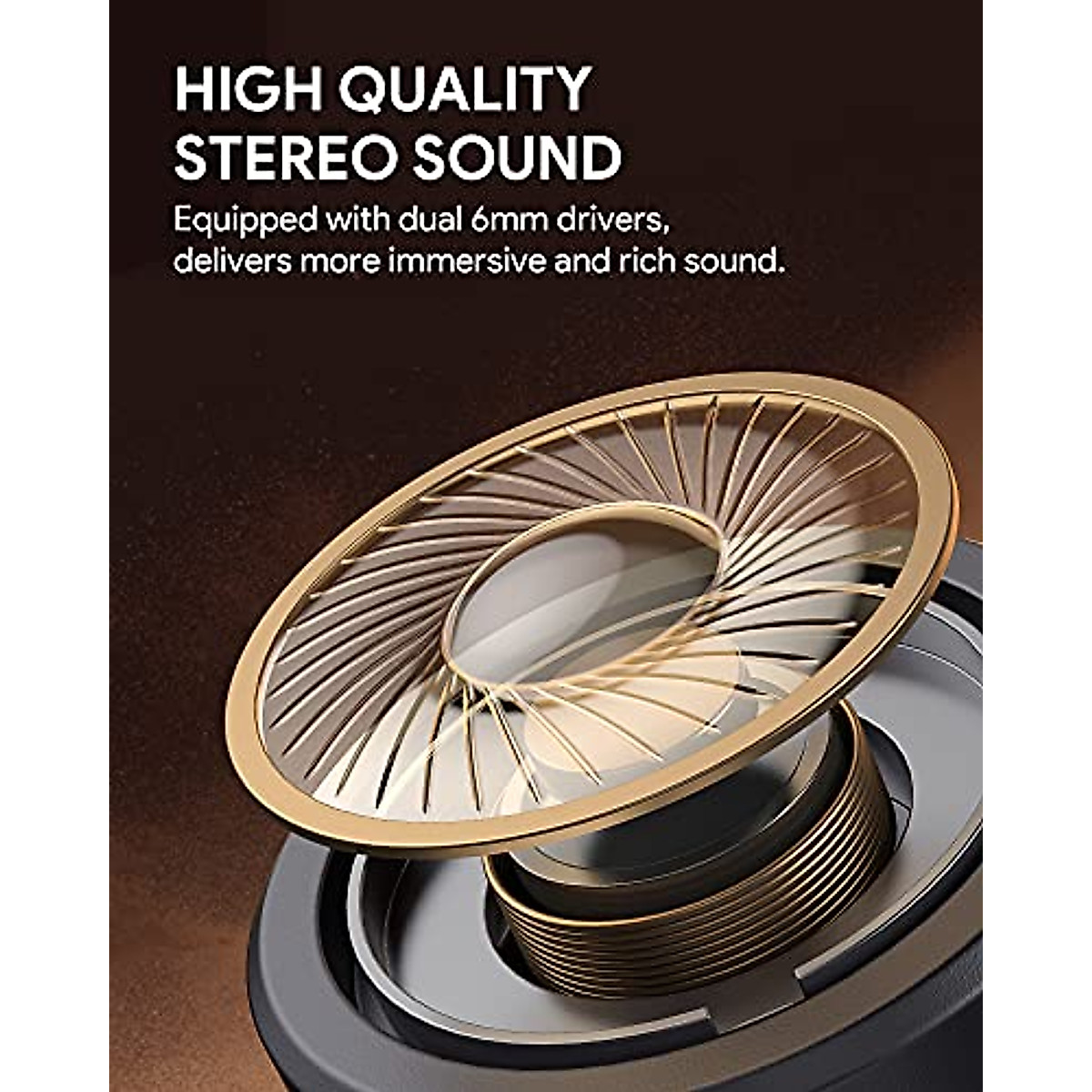 QHQO Wireless Earbuds, Bluetooth V5.2 Earbuds with Reduction Touch Control, Noise Cancelling Bluetooth Headphones with Deep Bass Sound in Ear Earphones for iPhone and Android