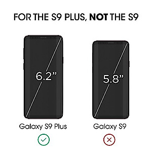 amFilm Glass Screen Protector for Samsung Galaxy S9 Plus, 3D Curved Tempered Glass, Dot Matrix with Easy Installation Tray, Case Friendly (Black)