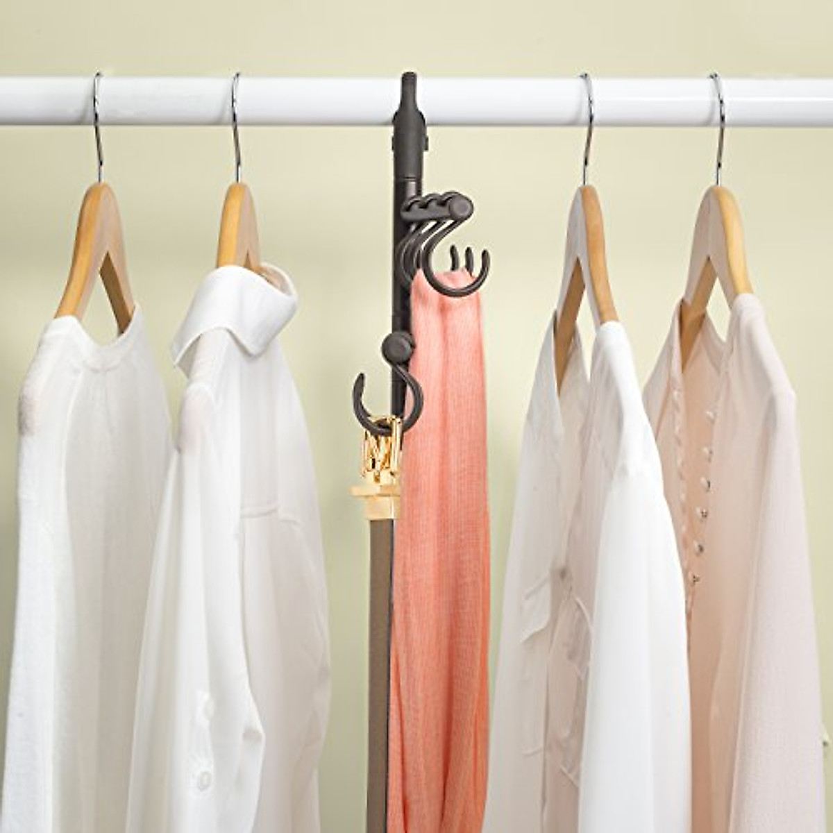 Lynk Hanging Pivoting Belt Rack Tie, Closet Organizer