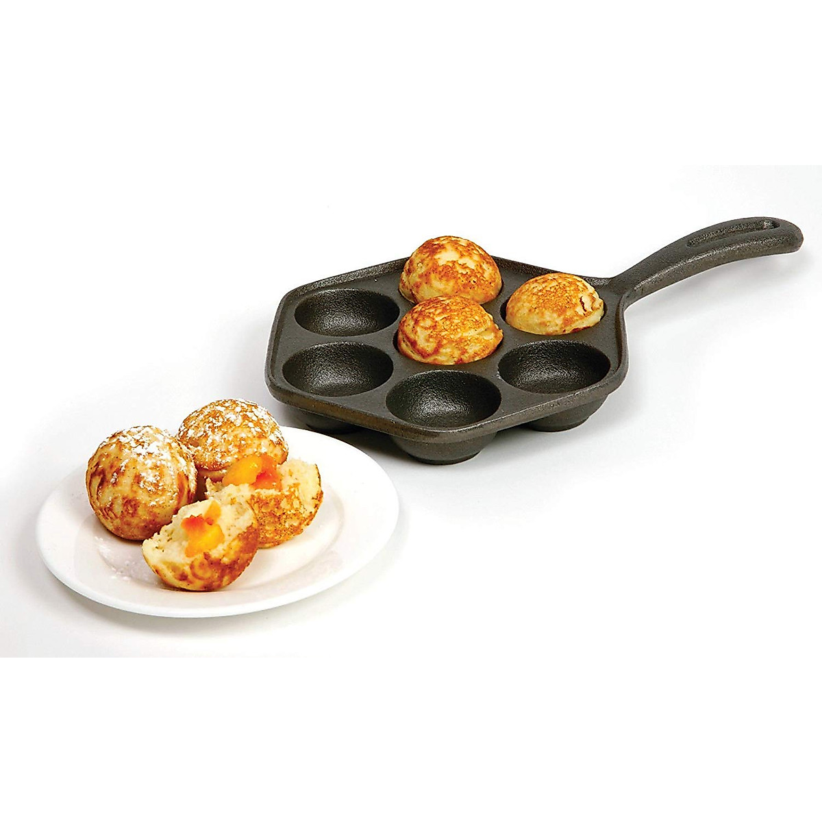 SCI Scandicrafts 7-Cup Aebeleskiver Pan, Cast Iron