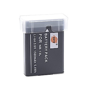 DSTE Replacement for NB-13L Li-ion Battery Compatible Canon PowerShot G5 X Mark II G5X G7X G9X G7 X Mark II G9X Mark II SX620 HS SX720 HS SX730 HS Digital Camera as NB13L