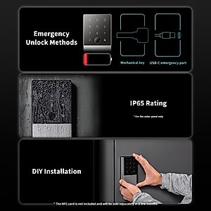 Aqara Smart Lock U100, Fingerprint Keyless Entry Door Lock with Apple Home Key, Touchscreen Keypad, Smart Electronic Deadbolt, IP65 Weatherproof, Supports Apple HomeKit, Alexa, Google, IFTTT, Silver
