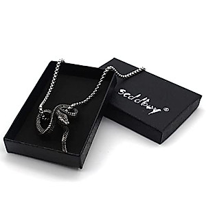 Scddboy Snake Necklace for Women,Snake Stainless Steel Pendant Chain Necklace