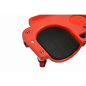MaxWorks MaxxHaul 80748 Rolling Knee Creeper/Pads ABS High-Impact Frame, 5 Swivel Castors, Tool Tray Holder, multi-color, Small