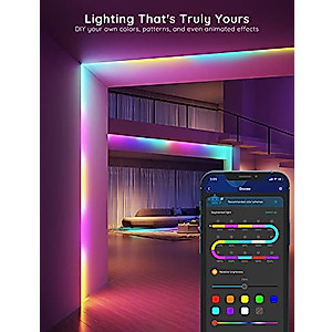 Govee RGBIC Alexa LED Strip Lights, Smart Segmented Color Control, 16.4ft WiFi, App LED Lights Work with Alexa and Google Assistant, Music Sync, Color Changing Lights for Bedroom, Desk and Kitchen