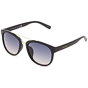 TAHARI womens Th559 Round Aviator Style UV Protective Women s Sunglasses Wear Year Round Elegant Gifts for Women 63 m, Black, mm US