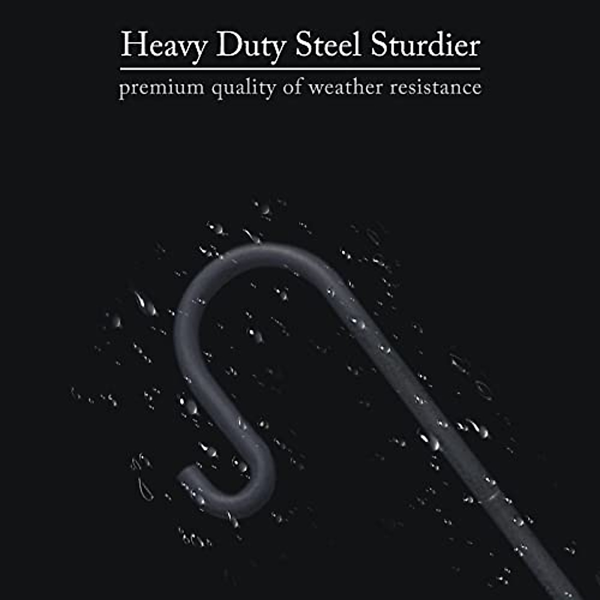 Highpro 63" Shepherds Hooks for Outdoor, Heavy Duty Bird Feeder Pole with 5 Base Prongs, Adjustable Garden Hanging Holder for Bird Feeders, Solar Light Lanterns, Garden Plant Hanger Stands