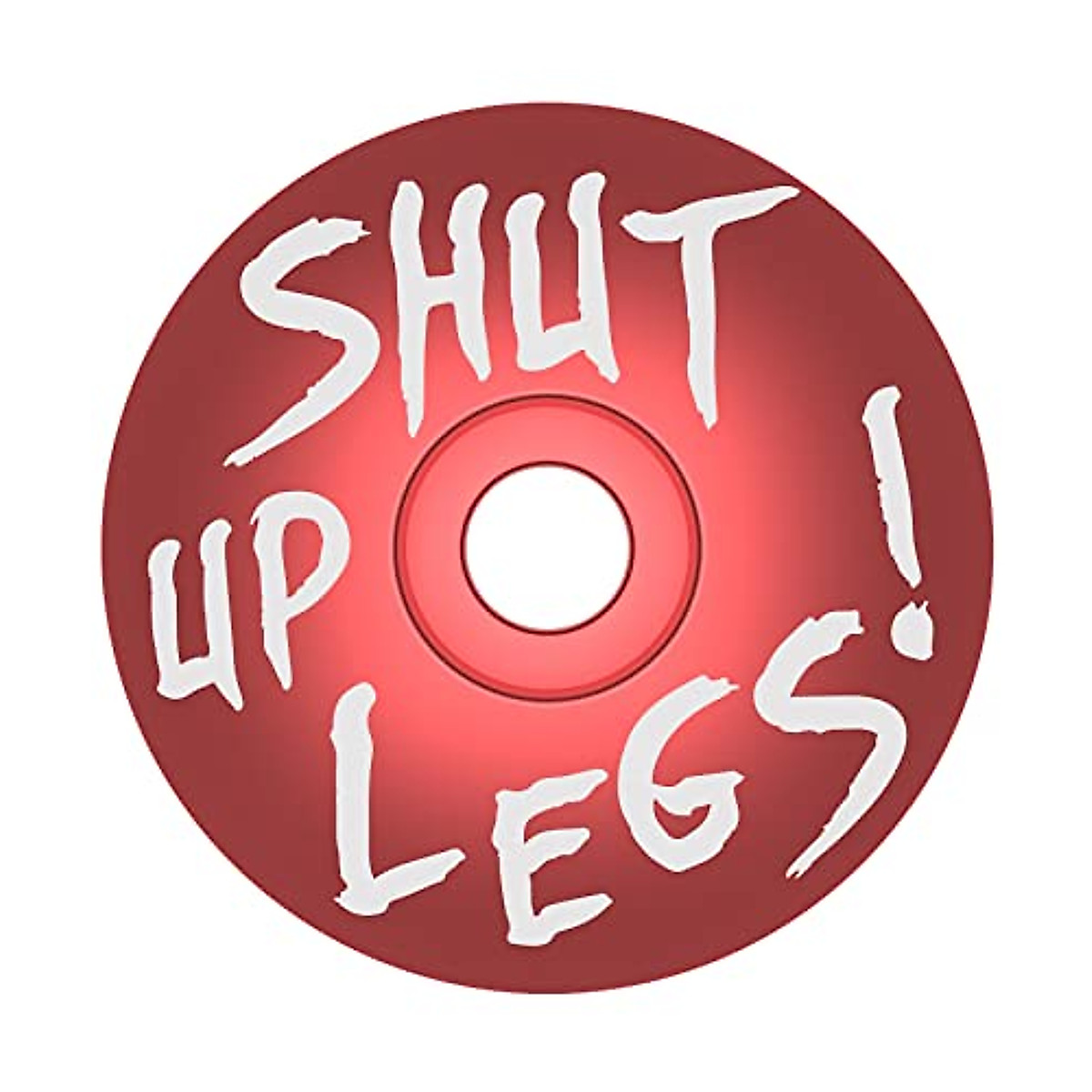 Bike Accessories - Bicycle Accessories - Mountain Bike Accessories - MTB Stem Cap - Headset Cap - Great Aesthetic Upgrade for Bike, Ebike, BMX, Road Bike - Customize your Ride! (Red Shut Up Legs)